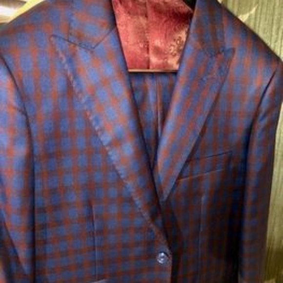 Suits & Blazers | Blue Raspberry Windowpane 2pc Suit | Poshmark